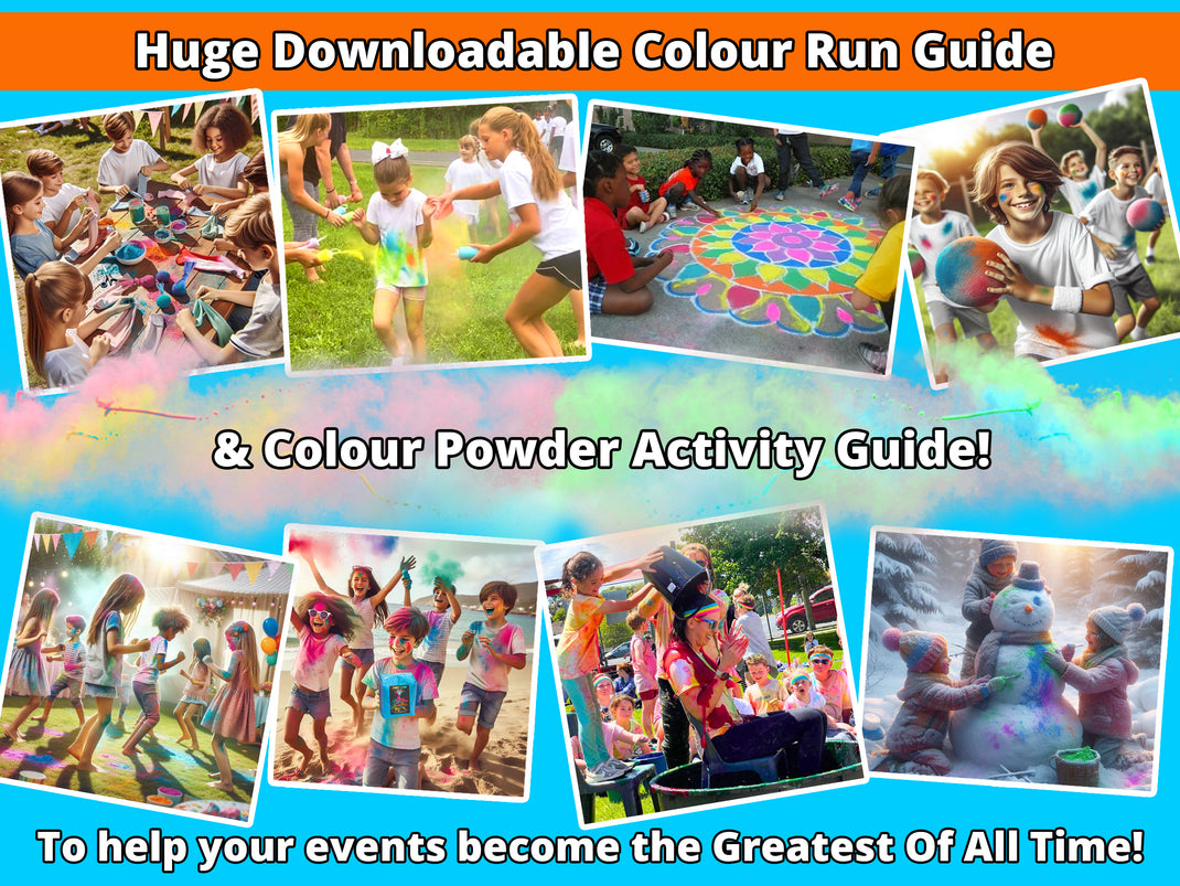 COLOUR RUN POWDER: 9 Colour Bulk Pack! 12.3kg for Colour Wars & Events ...