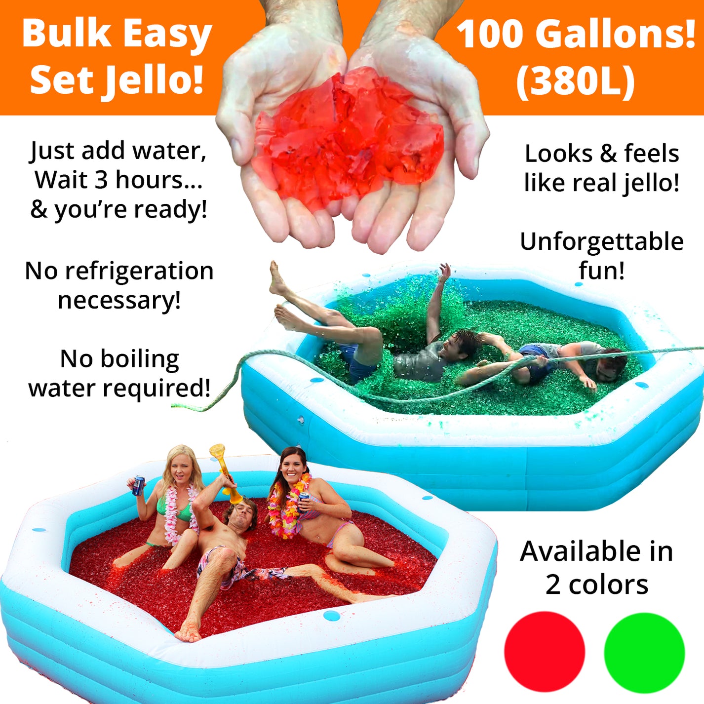 JELLY WRESTLING PACKAGE! Just Add Water. 380L of Jelly for a pool ...