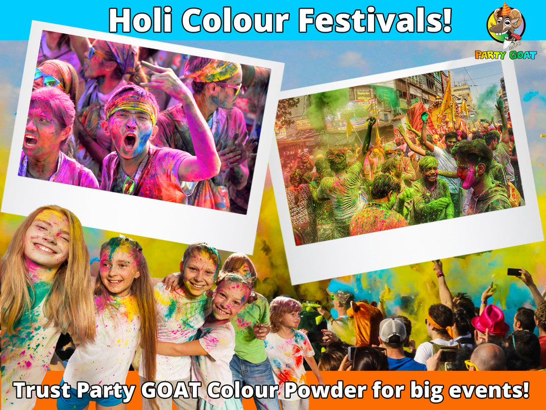 Holi Colour Powder, 6 Colour Pack! 18lbs for Colour Runs & Colour Wars ...