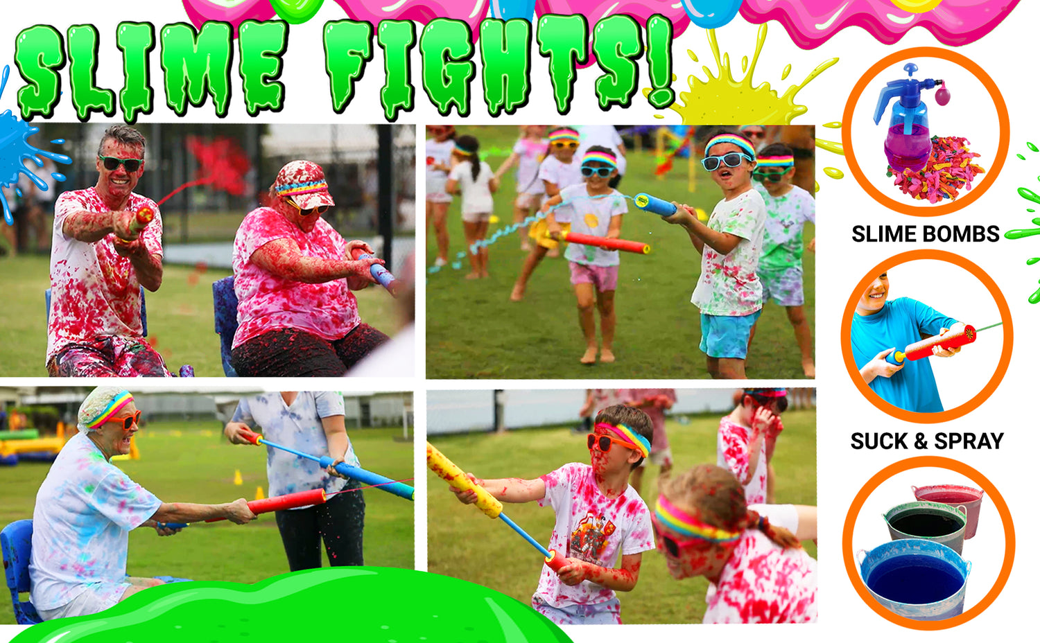 How to have an Epic Slime Colour War? – PARTY GOAT